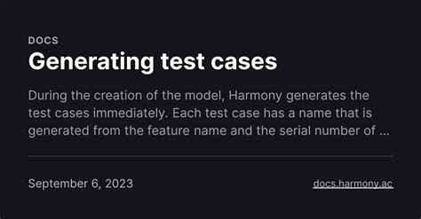 Generating Test Cases
