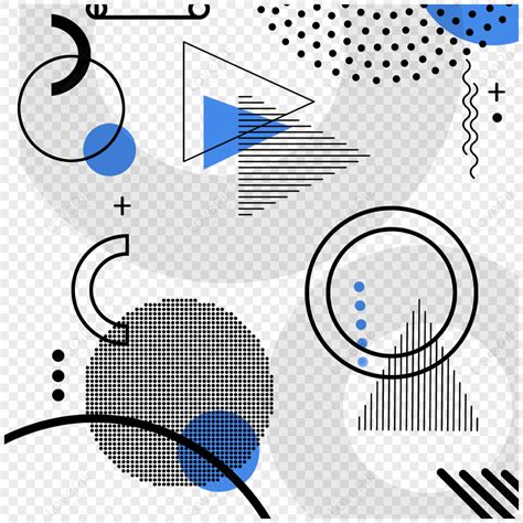 기하학 패턴 파란색 테두리 Png 일러스트 및 벡터 이미지 무료 다운로드 Lovepik