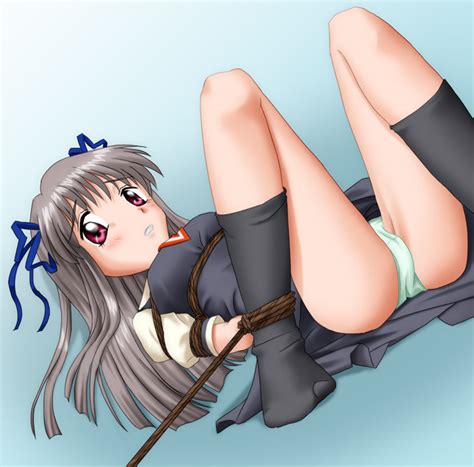 Rule 34 1girls Air Anime Arms Behind Arms Behind Back Black Legwear