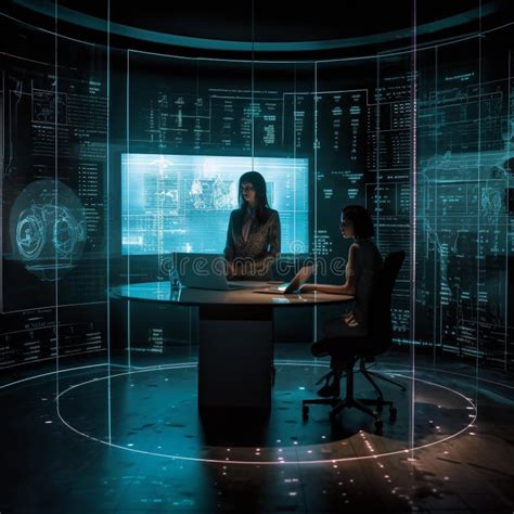 virtual assistant in data center office stock illustration illustration of daylight