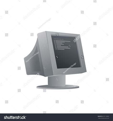 3d Computer Monitor Vector Illustration 库存矢量图（免版税）674118682 Shutterstock