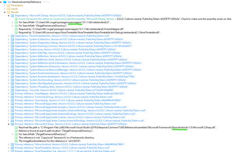 Referencing Automapper In Xamarinforms Application Causes Msb3277 To