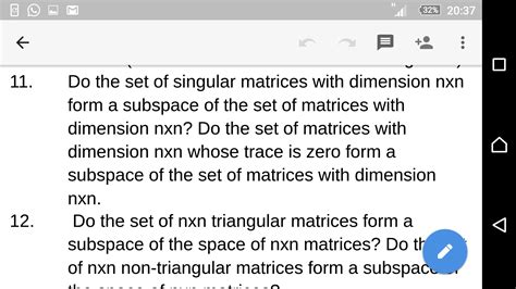 solved do the set of singular matrices with dimension nxn
