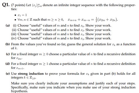 Solved Q1 7 Points Let 53 Denote An Infinite Integer