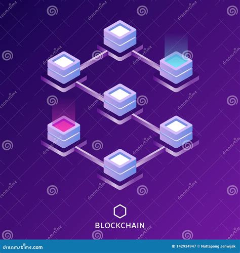 Blockchain Abstract Design Vector Stock Vector Illustration Of Database Innovation 142934947