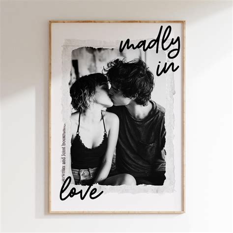 Madly In Love Couple Poster Editable Canva Romantic Photo Template