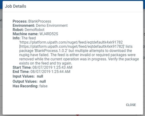 orchestrator error the feed attempts to download the nupkg have