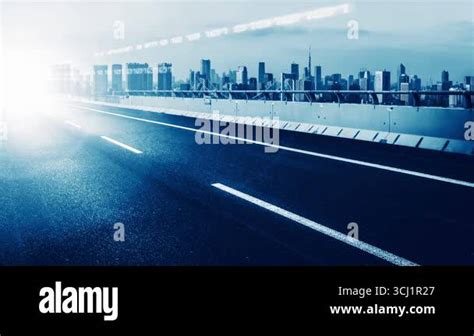 Digital Data Flow On Road In Concept Of Cyber Global Communication And Coding With Graphic