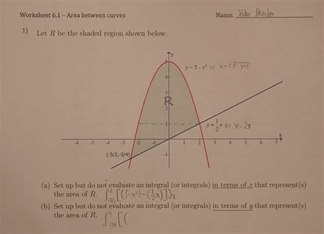 [cis calculus area between curves] how would you setup this integral in terms of y r