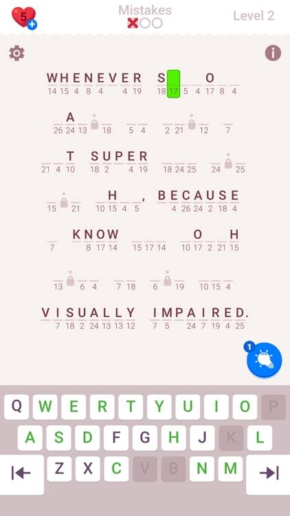 cryptogram word brain puzzle by joyteractive
