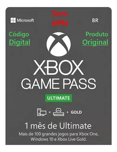 Xbox Game Pass Ultimate 1 Mês Original Sem Vpn Parcelamento Sem Juros