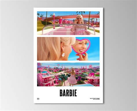 Barbie 2023 Movie Poster Print Minimalist Movie Poster Etsy