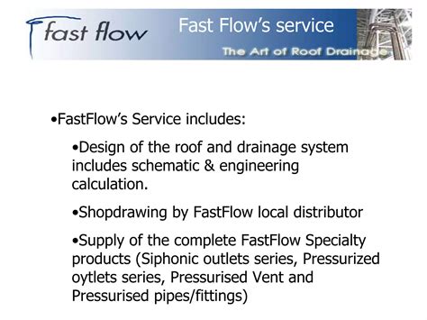 Fastflow Siphonic Systems Ppt