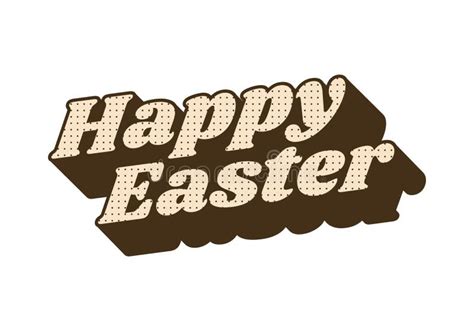 Happy Easter Text Effect Design In Eye Catching Colors And 3 Dimension