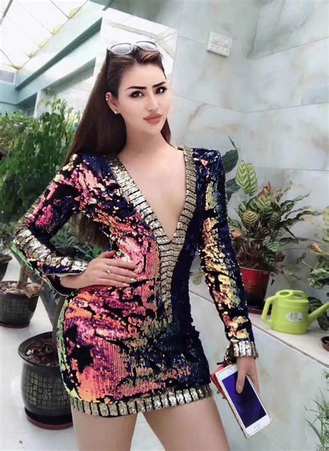 Colors Sexy Women Fashion Dress Long Sleeve Colorful Bright Bodycon Dress Evening Party Dress