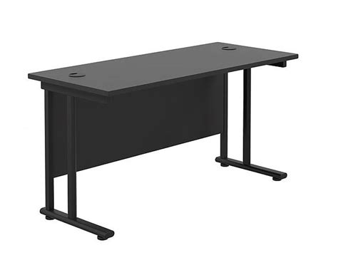 Black Rectangular Cantilever Office Desk 3 Leg Colours Kestral