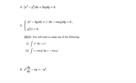 Solved In Problems Solve The Differential Equation Or Chegg