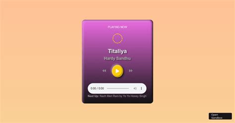 Musicplayer Codesandbox
