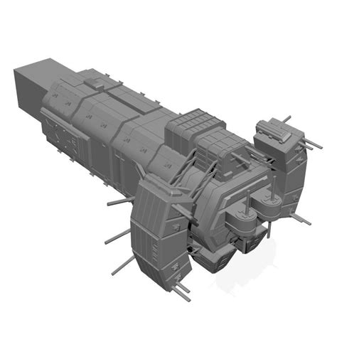 Expanse Unn Truman Class Dreadnought 3d Model 3d Printable Cgtrader