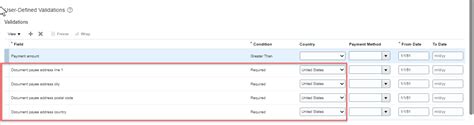 User Defined Address Validations Defined At Manage Formats Is Not