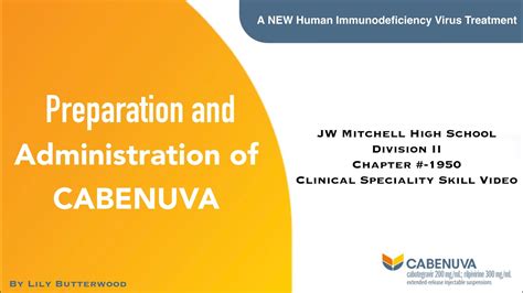 Hosa Clinical Speciality Preparation And Administration Of Cabenuva