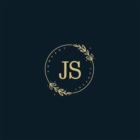 Initial JS Beauty Monogram And Elegant Logo Design Handwriting Logo Of Initial Signature