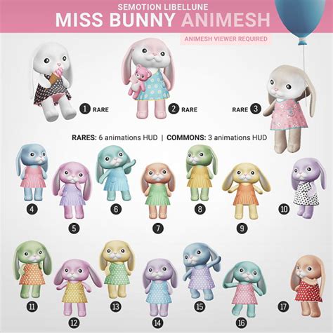 Second Life Marketplace Semotion Libellune Miss Bunny Animesh 9