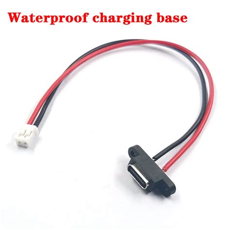 Usb C 타입 방수 커넥터 용접 와이어 암 소켓 고전류 고속 충전 C 타입 커넥터 포트 인터페이스 1 10 개