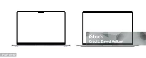 빈 화면이 있는 격리된 랩톱 집합입니다 주식 로열티 무료 벡터 일러스트 레이 션 컷아웃에 대한 스톡 벡터 아트 및 기타 이미지
