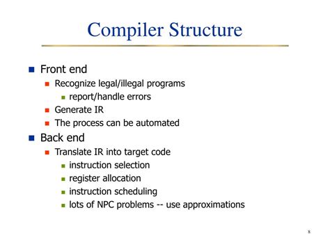 PPT Compiler Construction PowerPoint Presentation Free Download ID 632768