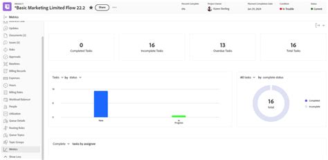 Overview Of Project Metrics Adobe Workfront