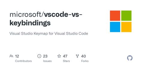 GitHub Microsoft Vscode Vs Keybindings Visual Studio Keymap For Visual Studio Code