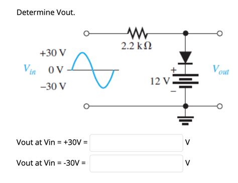 Solved Determine The Output Voltage Vout For The Circuit In