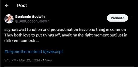 Benjamin Godwin On Linkedin Javascript Beyondthefrontend
