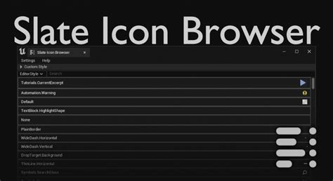 Slate Icon Browser In Code Plugins Ue Marketplace