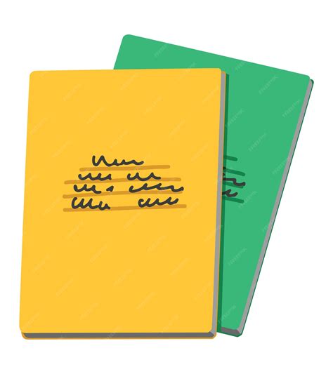 학교 노트북 낙서 저널 연구 사무실 다시 학교 만화 스타일 클립 아트 벡터 일러스트 레이 션 흰색 배경에 고립 프리미엄 벡터
