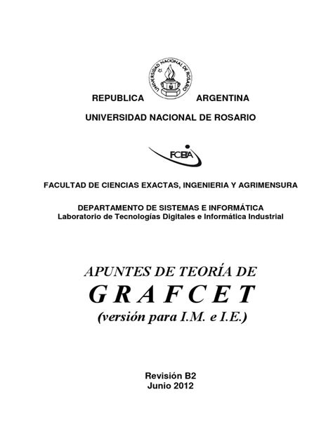 Grafcet Revb2 Teoria Pdf Ingeniería De Control Controlador Lógico