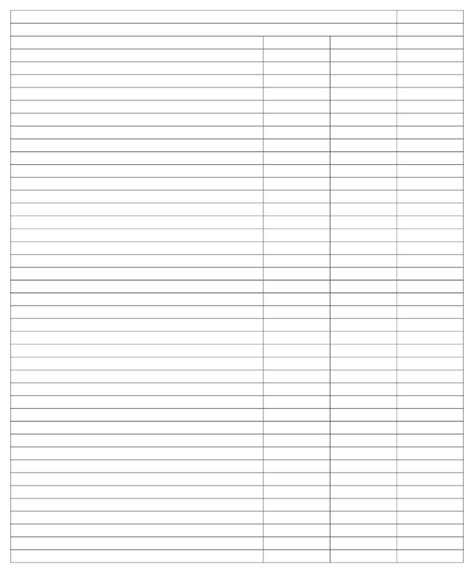 Printable 3 Column Spreadsheet Template Spreadsheet Templates Printable Free Printable