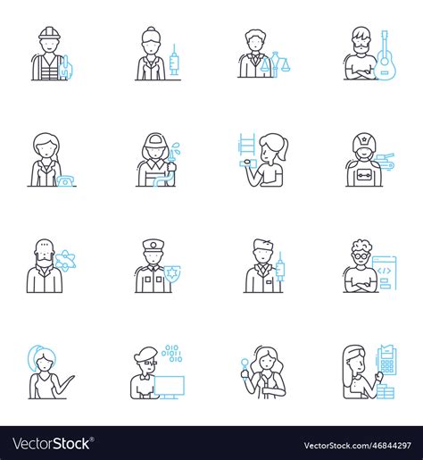 Campaign Planning Linear Icons Set Strategy Vector Image