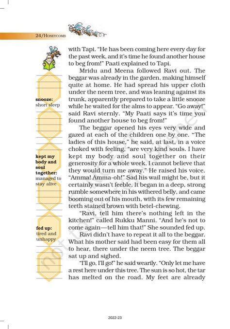 Ncert Book For Class 7 English Honeycomb Chapter 2 A T Of Chappals Indcareer Schools