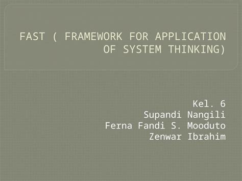 Pptx Fast Framework For Application Of System Thinking Dokumentips