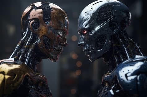 Premium Photo A Robot With A Face That Saysterminatoron It