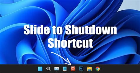 How To Add Slide To Shutdown Shortcut In Windows Taskbar