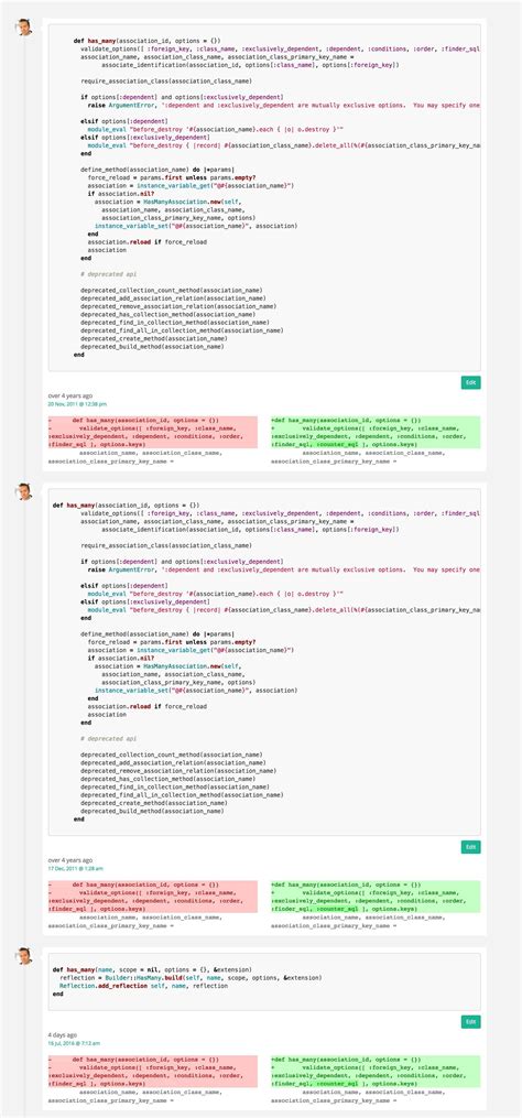 Usability Suggest Ways To Display Diff Data For Code Snippets On A Timeline User Experience