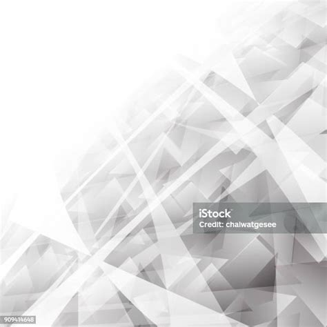 기하학적 인 흰색과 회색 빛에 공간 현대적인 디자인으로 회색 은색 배경 벡터 일러스트 레이 션 0명에 대한 스톡 벡터 아트 및 기타 이미지 Istock