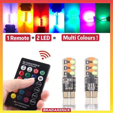 LED T10 REMOTE CONTROL Multi Colour Function Car Motor Kereta Lampu Kecil Motor Lampu Kecil