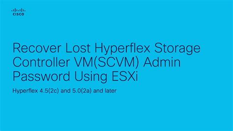 Cisco Hyperflex Hx Series How Tos Cisco
