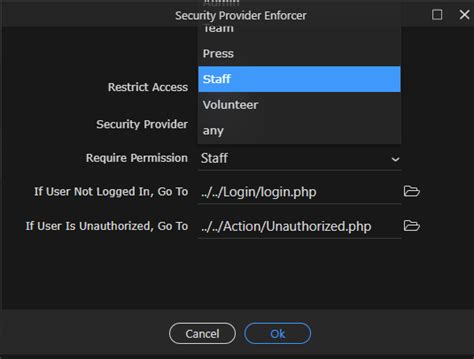 Security Enforcer Choices Not Visible Bugs Wappler Community