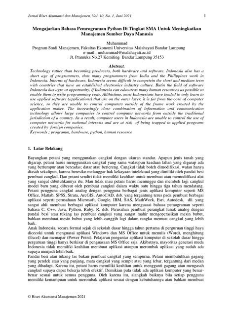 Bahasa Pemrograman Python Pdf