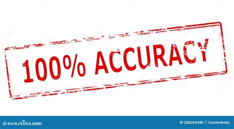 Stamp With Text One Hundred Percent Accuracy Stock Illustration